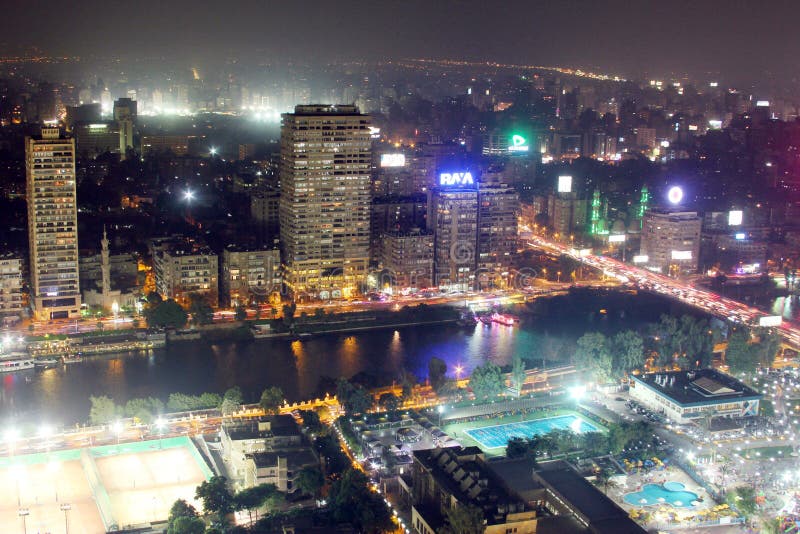 Egypt cairo night editorial stock image. Image of statue - 58971899