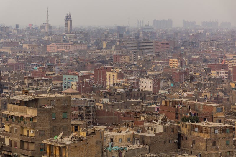 View of Cairo skyline, Egy stock photo. Image of landmark - 266842420
