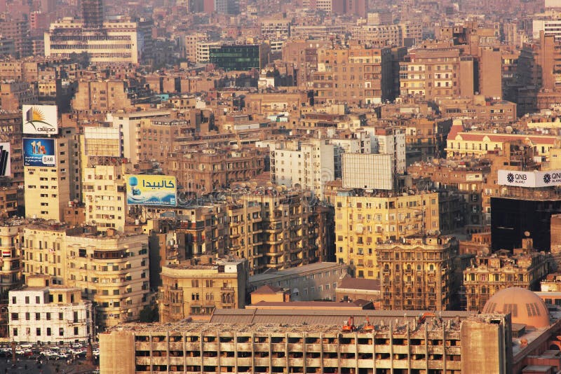 Aerial View of Crowded Cairo in Egypt in Africa Editorial Photo - Image ...