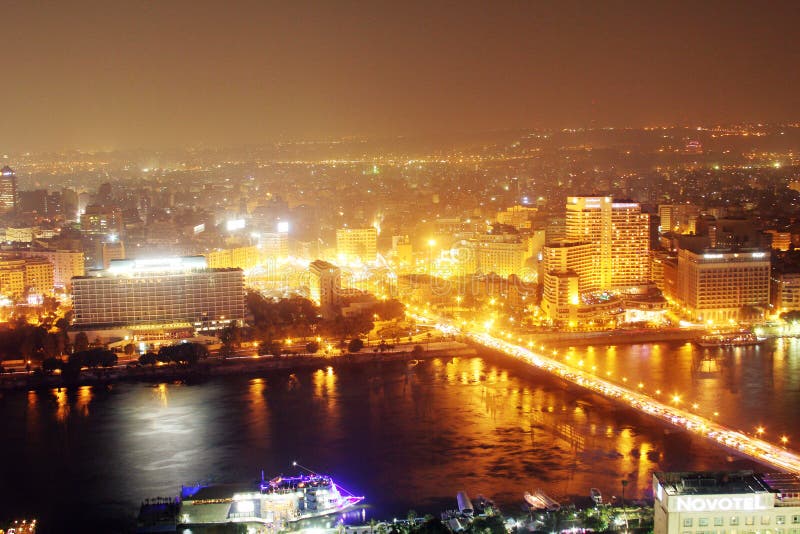 Egypt cairo night editorial stock image. Image of african - 58967139