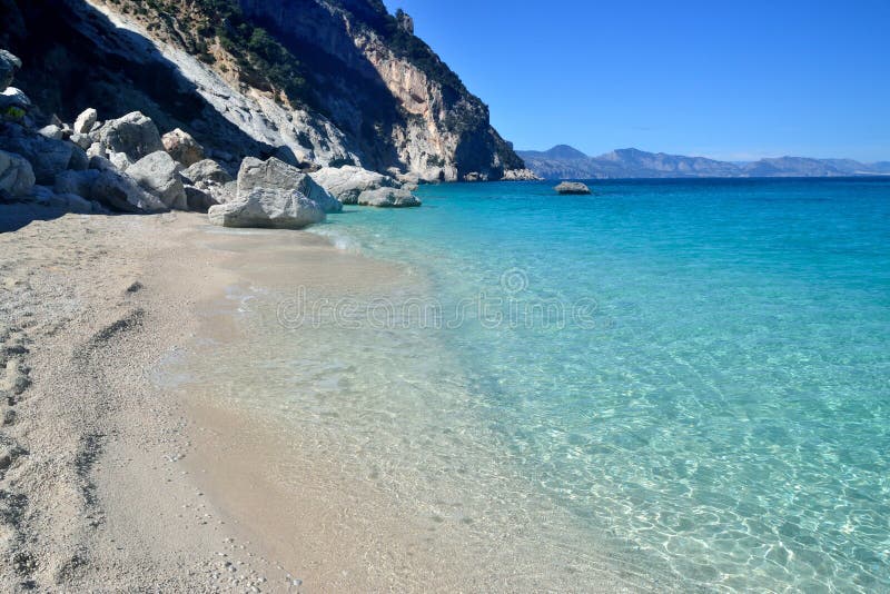 View of Cala Goloritze Beach Stock Image - Image of goloritze, sardinia ...