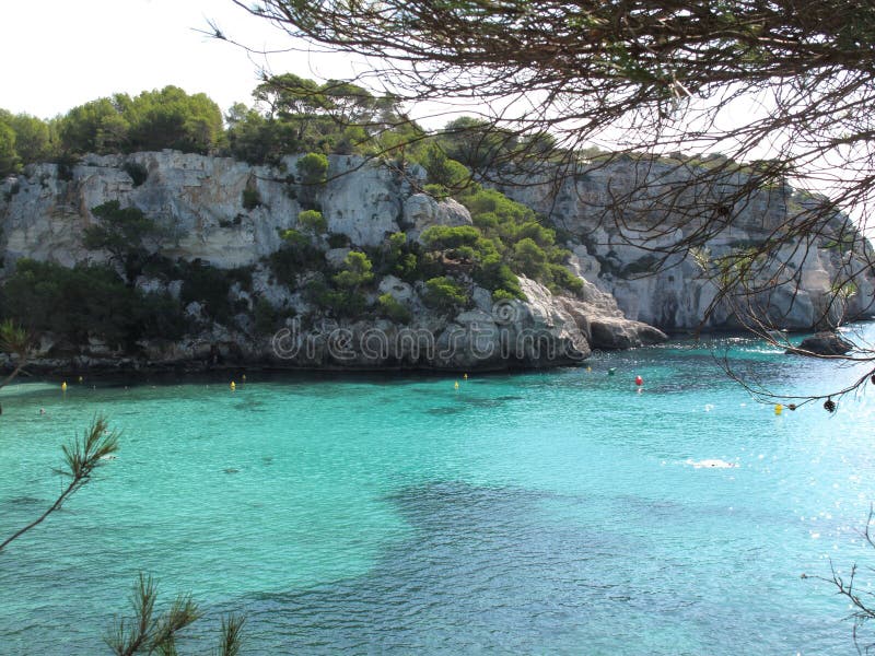 Scenic View of Cala Macarella Bay Editorial Photography - Image of ...