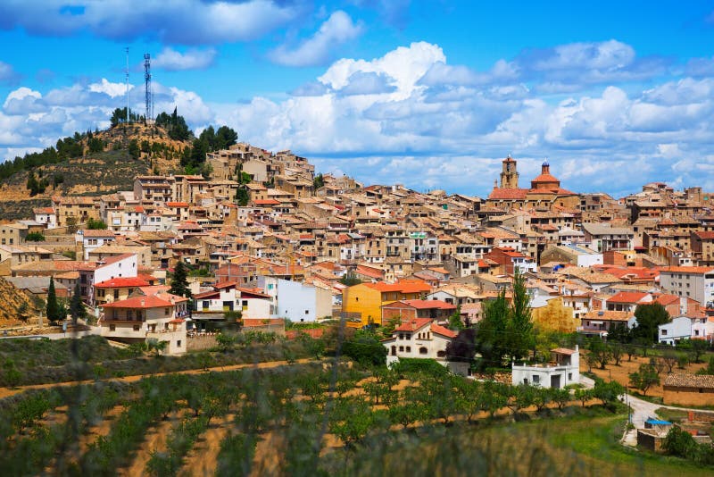 View of Calaceite from Hill Stock Photo - Image of scenery, roofs: 92535044