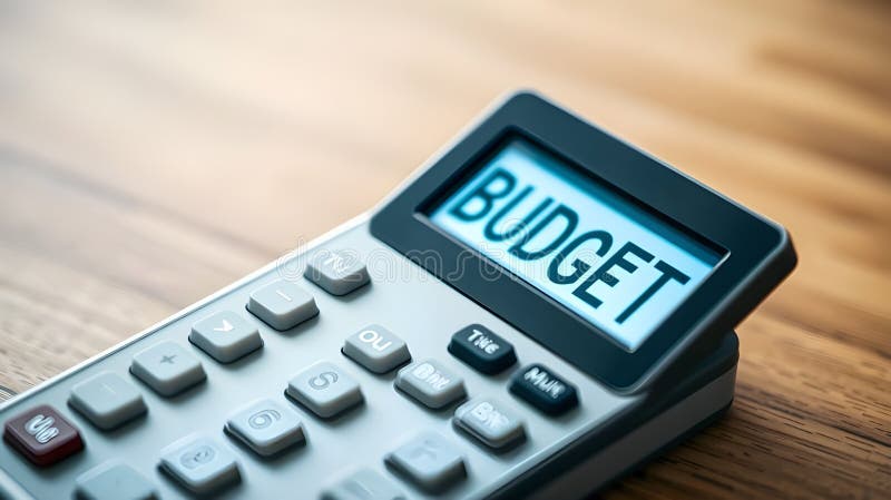 A Calculator with the Word BUDGET on Its Screen Stock Image - Image of ...