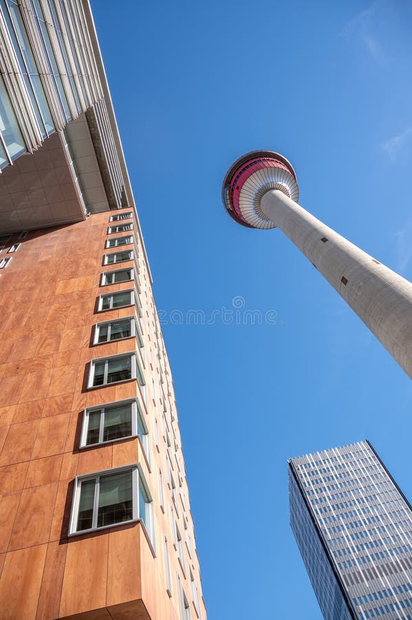 View of the Calgary Tower in Calgary S Downtown Editorial Photography ...