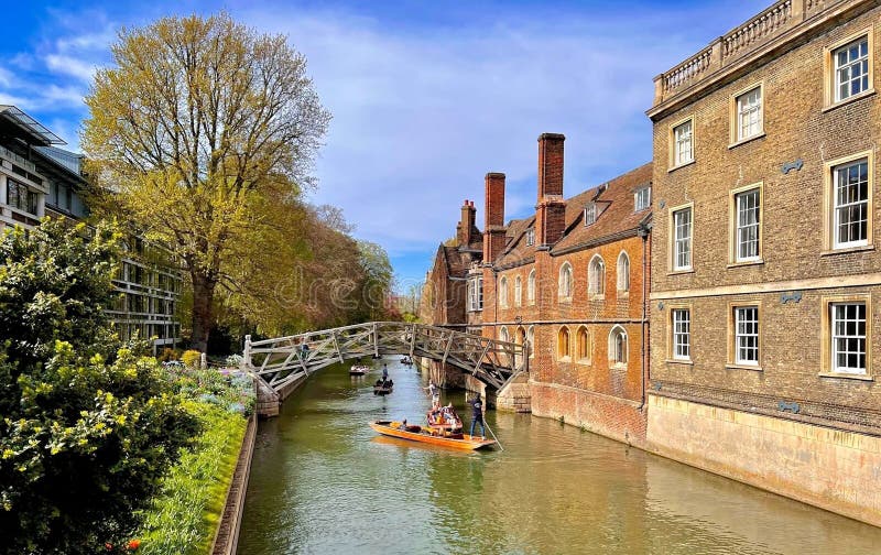 A view of Cambridge editorial image. Image of canal - 303997695