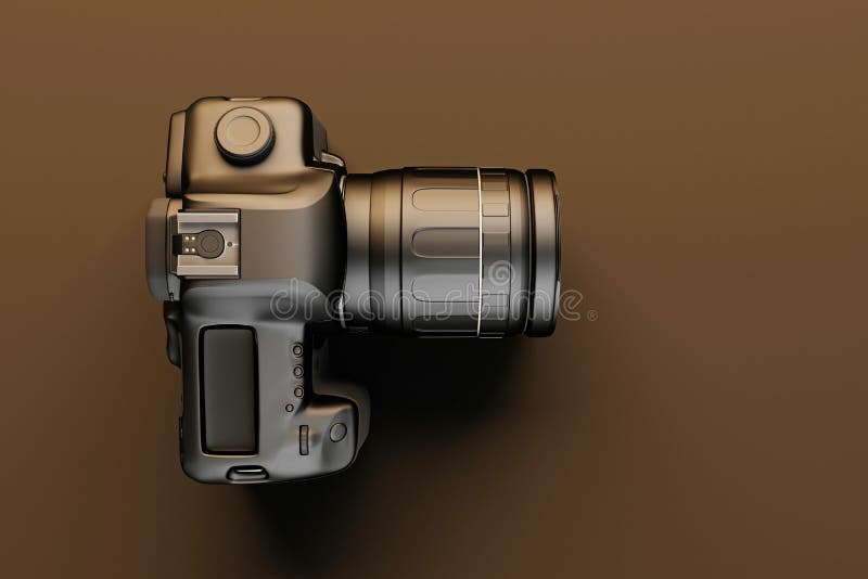 View of camera from above stock illustration. Illustration of reflex ...