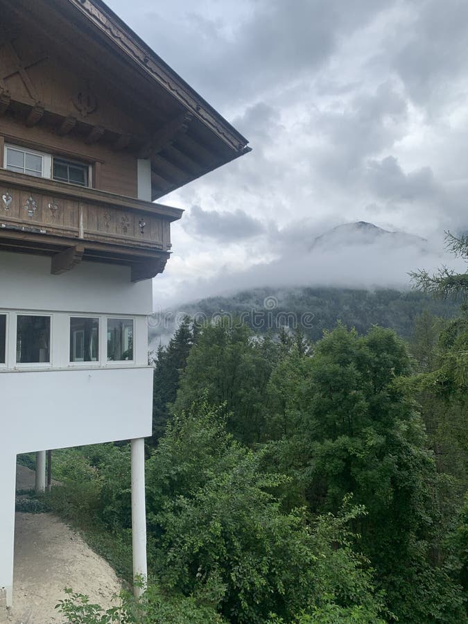 View from a Camera Overlooking a Forest with Mountains in the ...