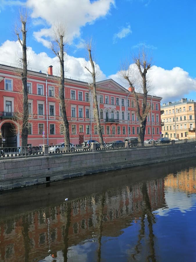 A View of the Canal and Building Stock Image - Image of russia, europe ...