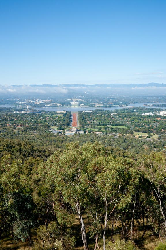 View of Canberra. stock photo. Image of vertical, bush - 18307666