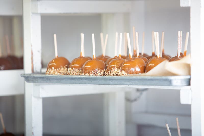 Candy Apples, Caramel, Carnival Stock Image - Image of dessert, bite ...