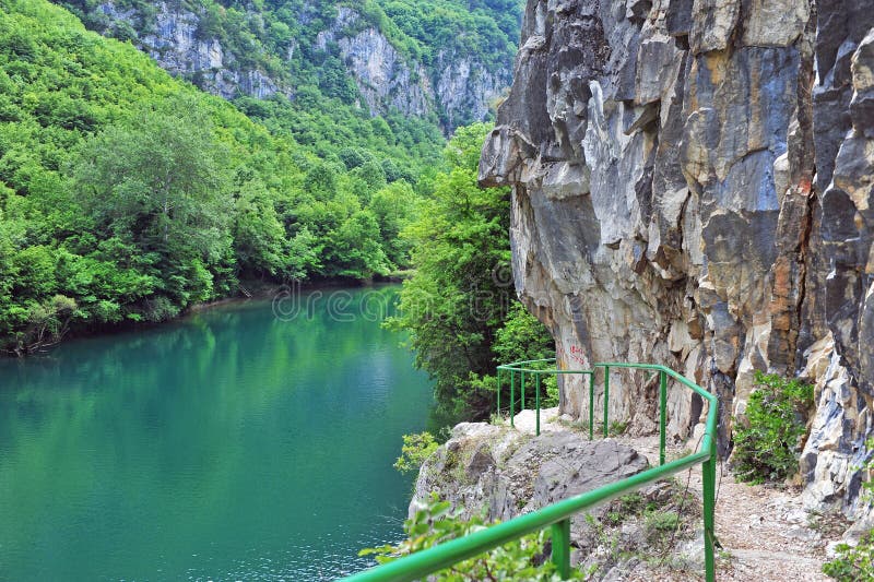 View of Canyon Matka stock image. Image of cliff, matka - 72912955