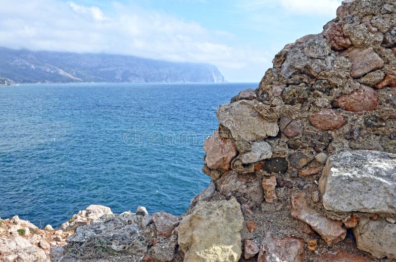 The view of Cape Aya stock image. Image of brown, review - 66841563
