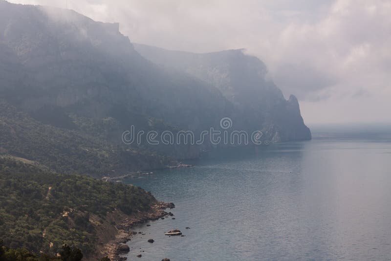 View of Cape Aya on the Southern Coast of Crimea. Stock Image - Image ...