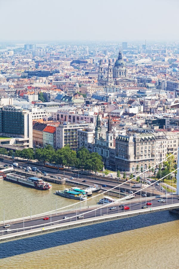 In the Capital of Hungary. a Bridge in Budapest Stock Photo - Image of ...