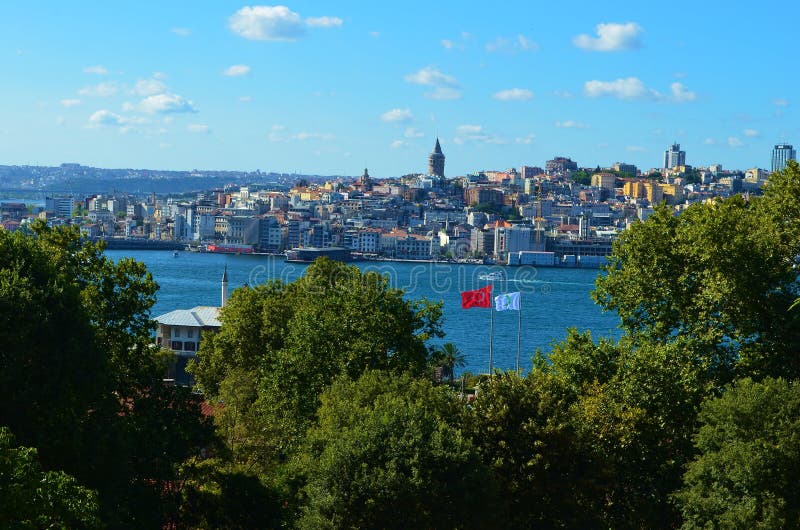 View of the Capital of Turkey, Istanbul and the Bosphorus Stock Image ...