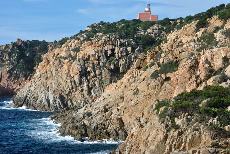 View of Capo Spartivento Lighthouse Stock Image - Image of spartivento ...