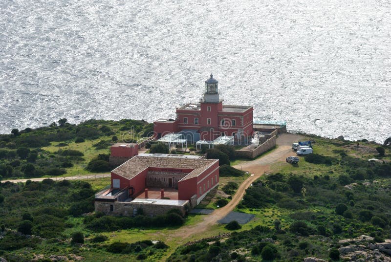 View of Capo Spartivento Lighthouse Stock Image - Image of sulcis ...
