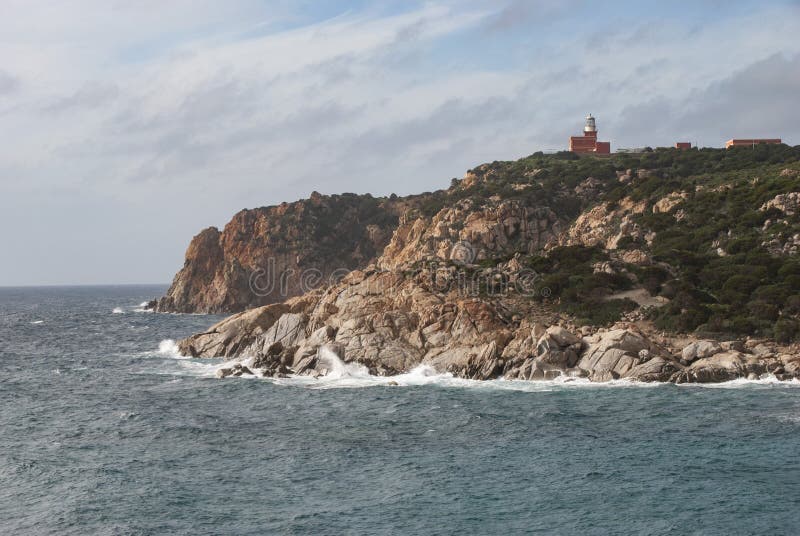View of Capo Spartivento Lighthouse Stock Photo - Image of trekking ...