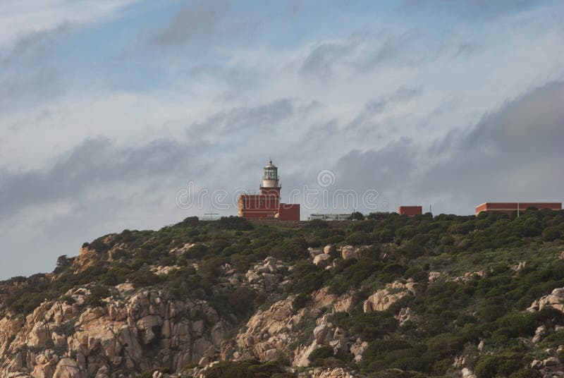 View of Capo Spartivento Lighthouse Stock Image - Image of capo ...