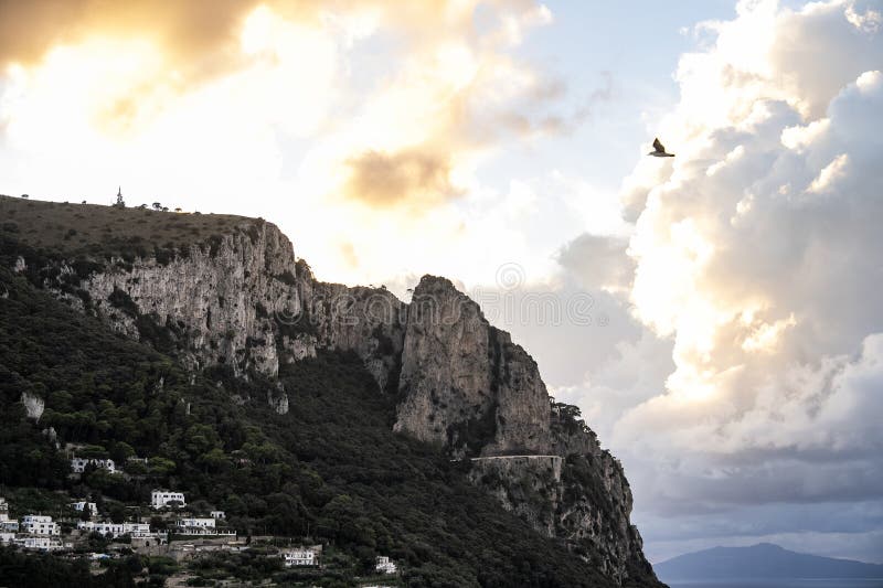 View from Capri Piazzetta Square Viewpoint, Capri, Italy Stock Image ...