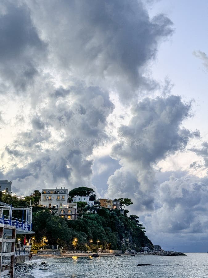 View from Capri Piazzetta Square Viewpoint, Capri, Italy Stock Photo ...