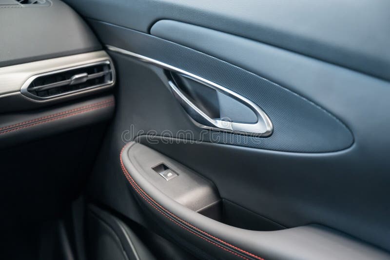 View of the Car Door Inside the Cabin. Stock Image - Image of ...