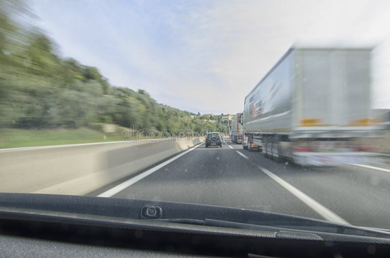 View of Car that Runs Speedy in Freeway Stock Image - Image of ...