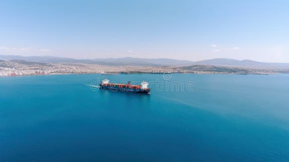 View of a Cargo Ship Carrying a Container for Importing Export Goods To ...