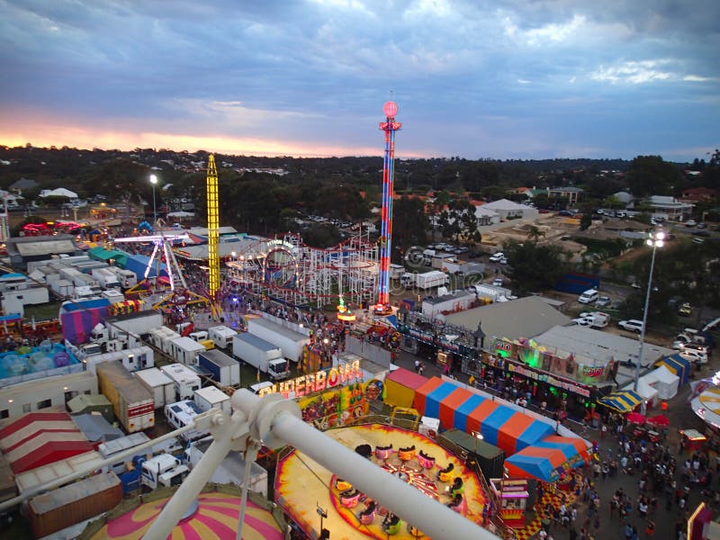 View of the carnival editorial image. Image of amusements - 101025345