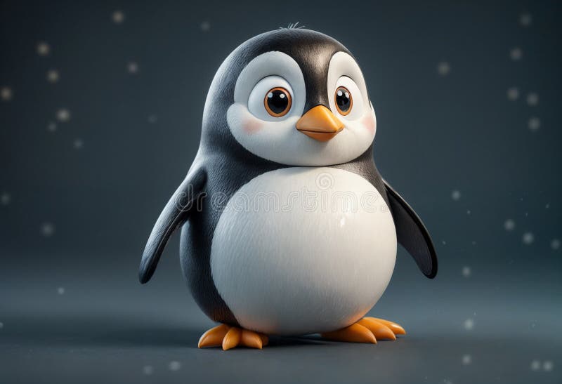 View of Cartoon Animated 3d Penguin - Generated by Ai Stock ...