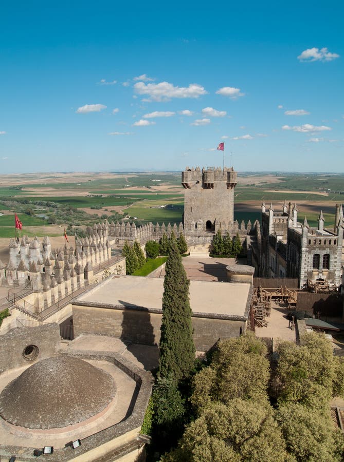 View of Castle of Almodovar Del Rio from Above Stock Image - Image of ...