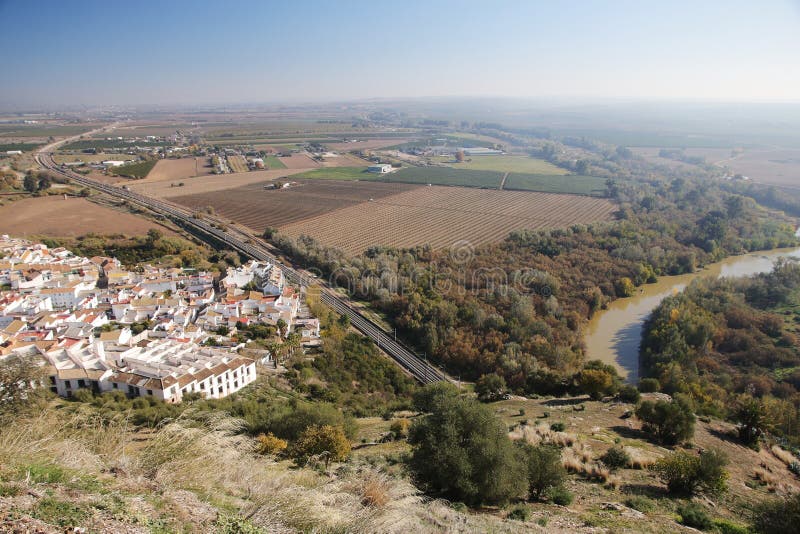 The View from the Castle Almodovar Del Rio, Spain Stock Photo - Image ...