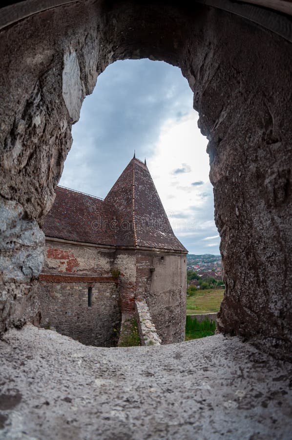 A View of the Castle through an Arrowslit Stock Image - Image of ...