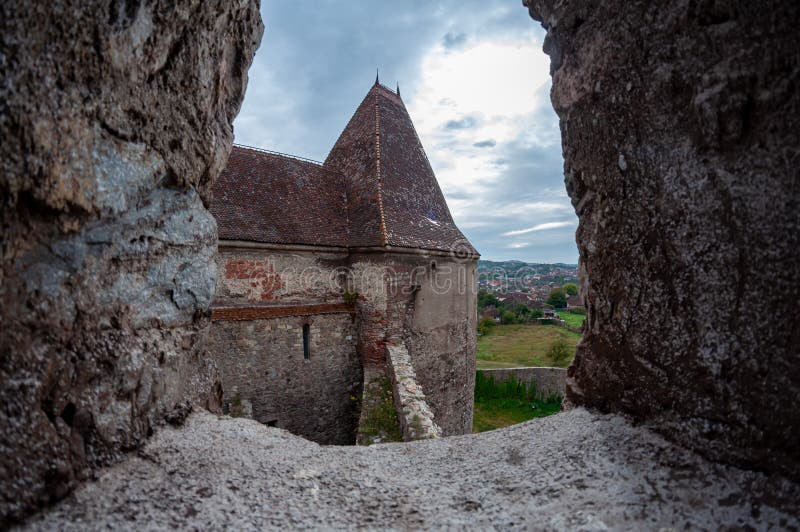 A View of the Castle through an Arrowslit Stock Image - Image of ...