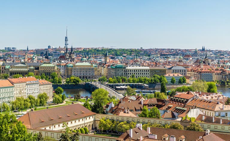 A View from the Castle Complex Towards the Manes Bridge Over Vltava ...