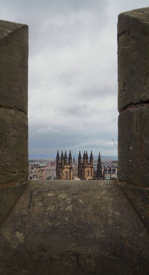 View from the Castle, Edinburgh, Scotland Stock Photo - Image of ...