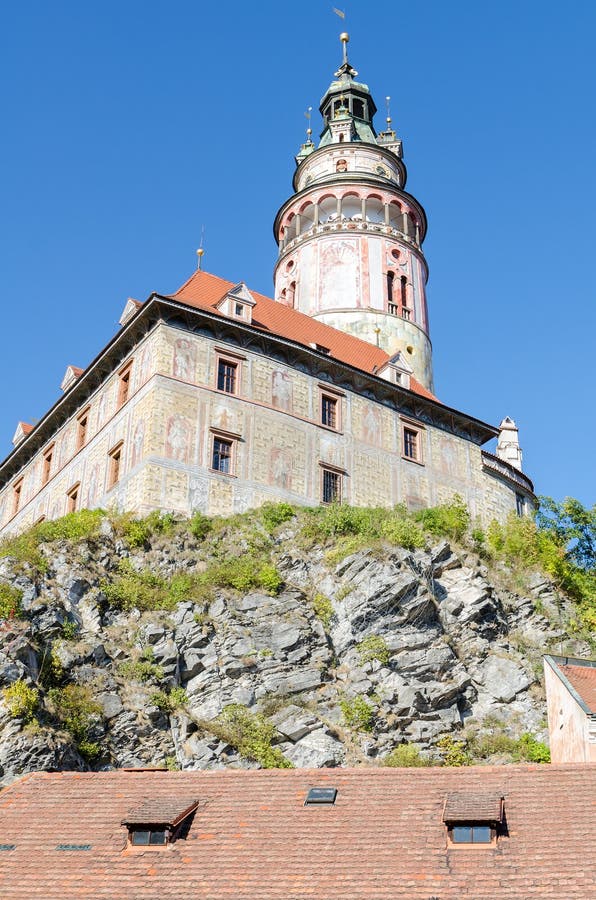 View of the Castle with a High Tower Stock Image - Image of deck ...