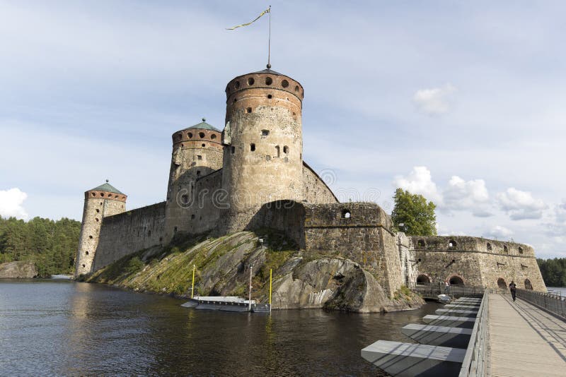 View of Castle in Lake at Olavinlinna Editorial Image - Image of ...