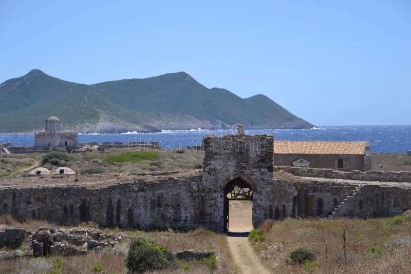 View of the Castle, Methoni Castle Stock Photo - Image of othoman ...
