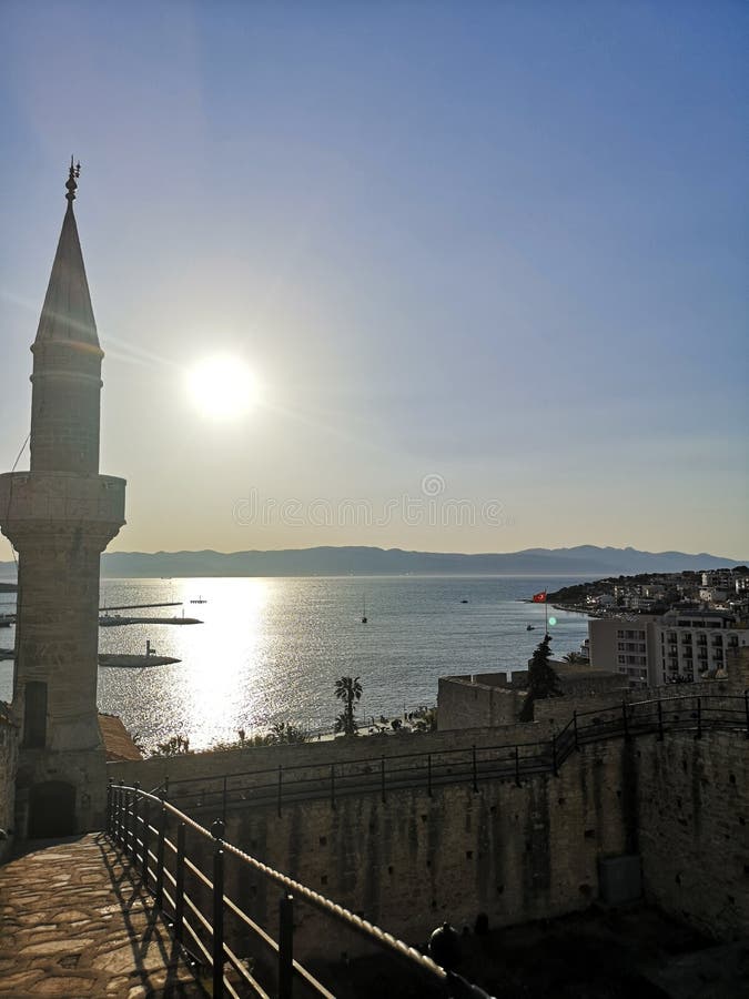 View from Castle on the Mosque in Turkey Stock Image - Image of ...