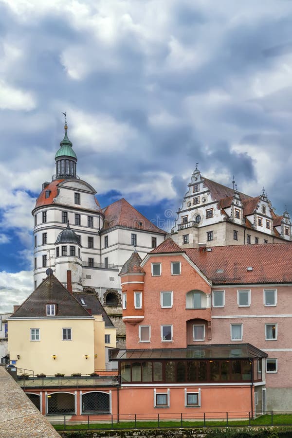 View of Castle, Neuburg an Der Donau, Germany Stock Photo - Image of ...