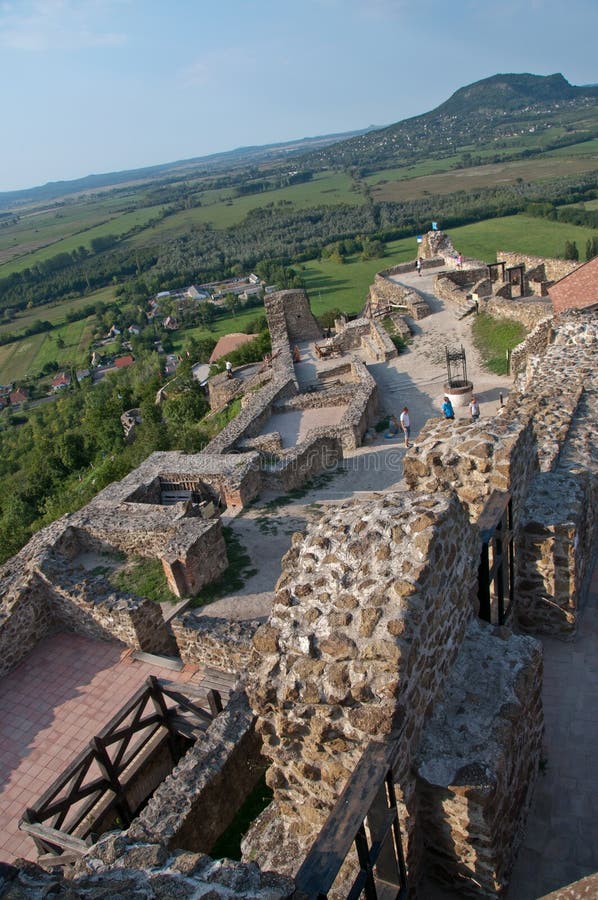 View on a Castle with Panorama Background Stock Image - Image of ...