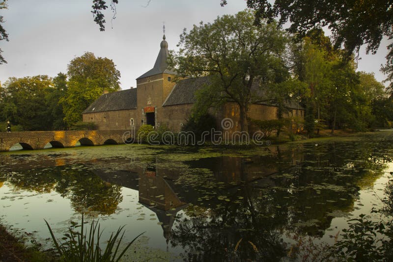 View of the Castle and Pond in Arcen, the Netherlands. Editorial ...