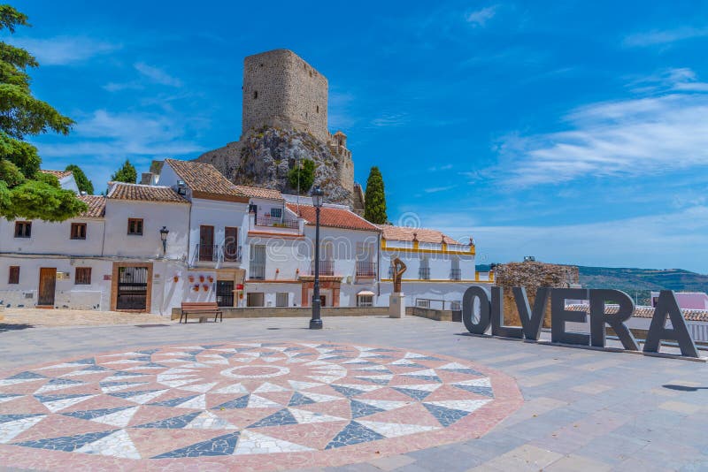 View of Castle in Spanish Town Olvera. Stock Photo - Image of travel ...
