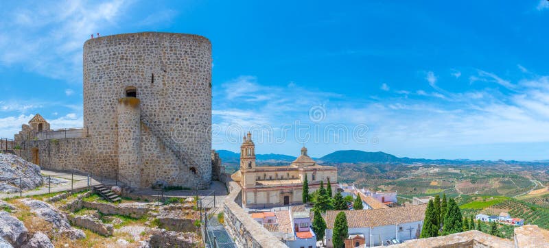 View of Castle in Spanish Town Olvera ... Stock Image - Image of town ...