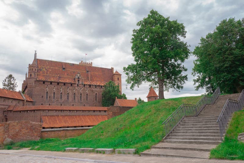 View of Castle of the Teutonic Knights Order in Malbork, Poland Stock ...