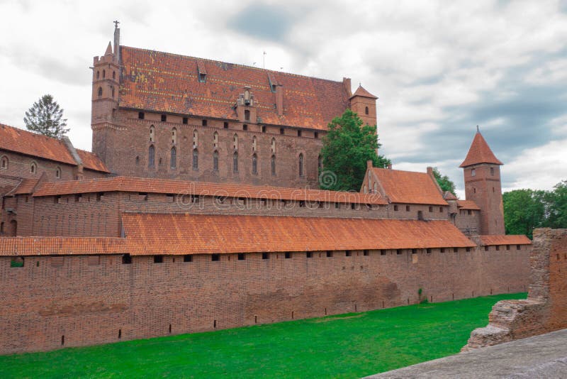 View of Castle of the Teutonic Knights Order in Malbork, Poland Stock ...