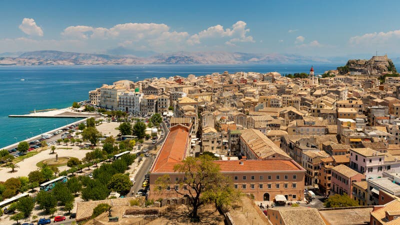 The city Patra, Greece stock image. Image of roofs, blue - 17380661