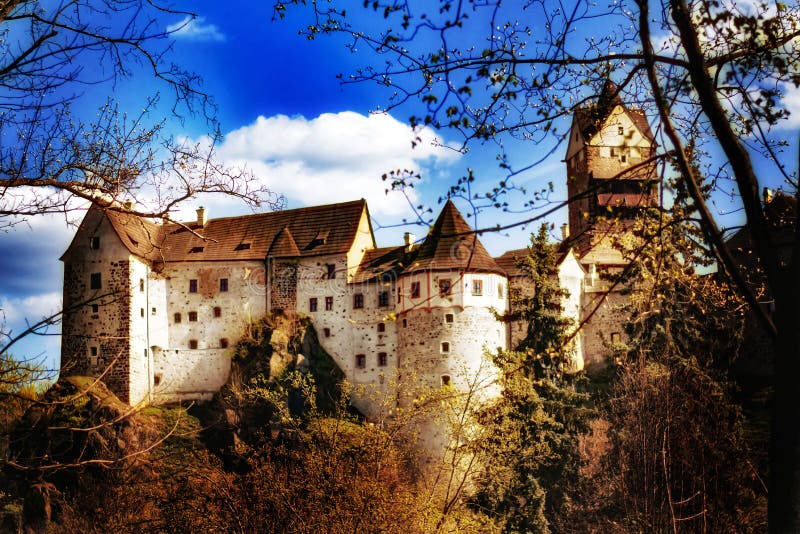 View at the Castle through Trees. Stock Photo - Image of trees, view ...